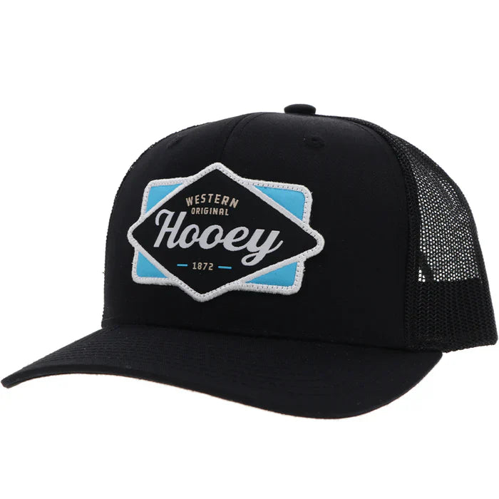 "Diamond" Hat Black w/Light Blue/Black/ White Patch – French's Boots
