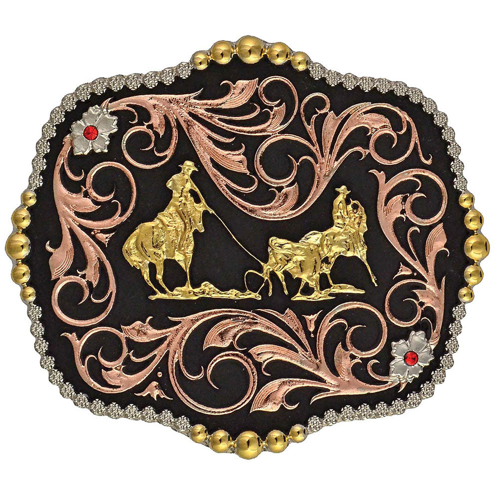Tri-Color Team Ropers Traditional Attitude Buckle – French's Boots