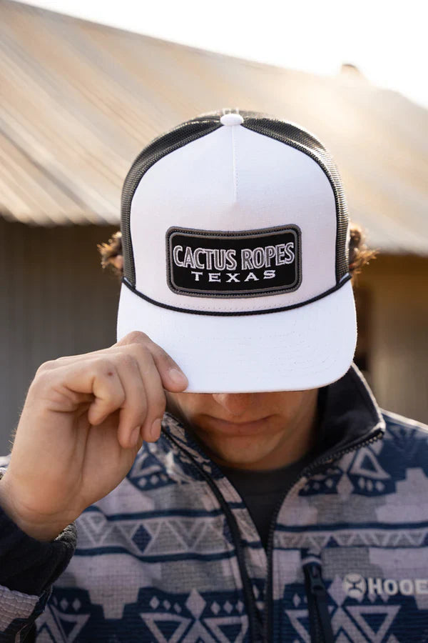 "CR93" Cactus Ropes Hat White/Black – French's Boots